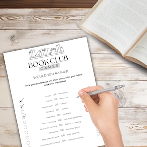 Book Club Games, Book Club Icebreakers, Book Club Activities, Printable ...