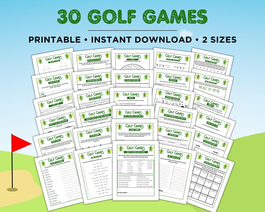 Golf Games, Golf Party Games, Golf Birthday Games, Golf Games Printable ...
