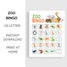 Zoo Bingo Cards, Printable Zoo Bingo Cards, Zoo Bingo, Animal Bingo ...