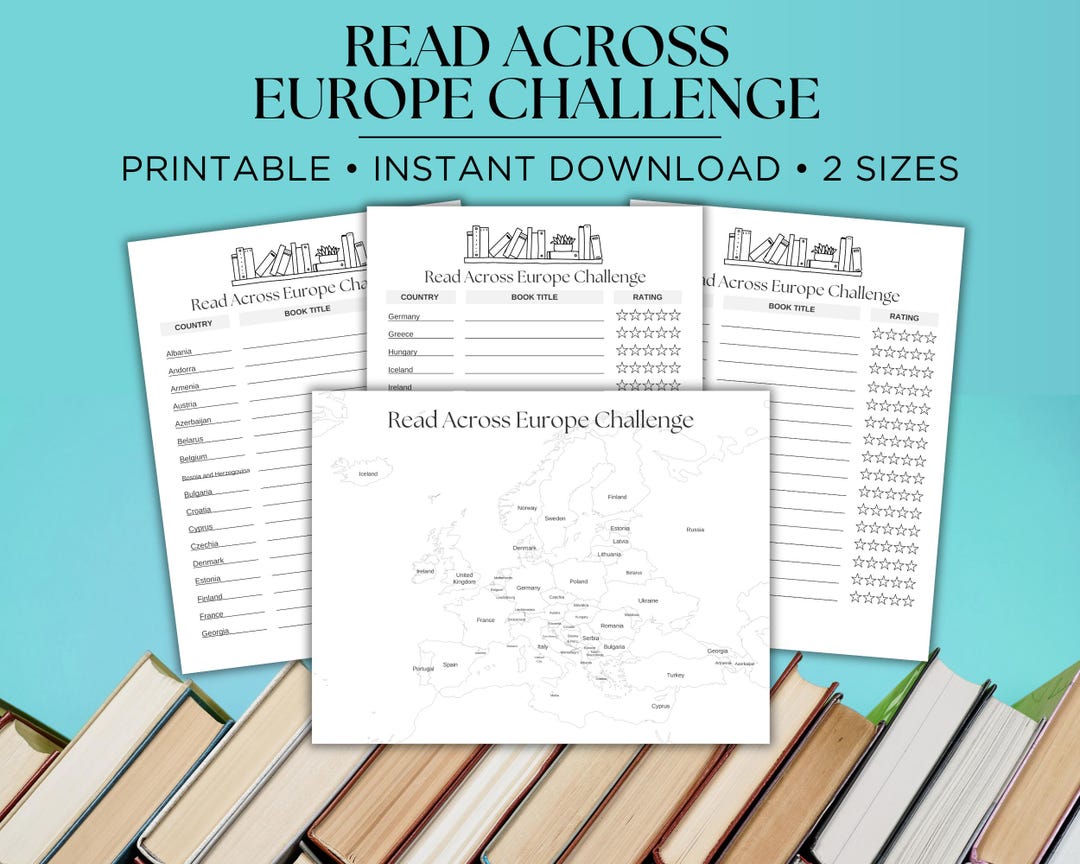 Read Across Europe Challenge, Europe Reading Challenge, Reading Tracker ...