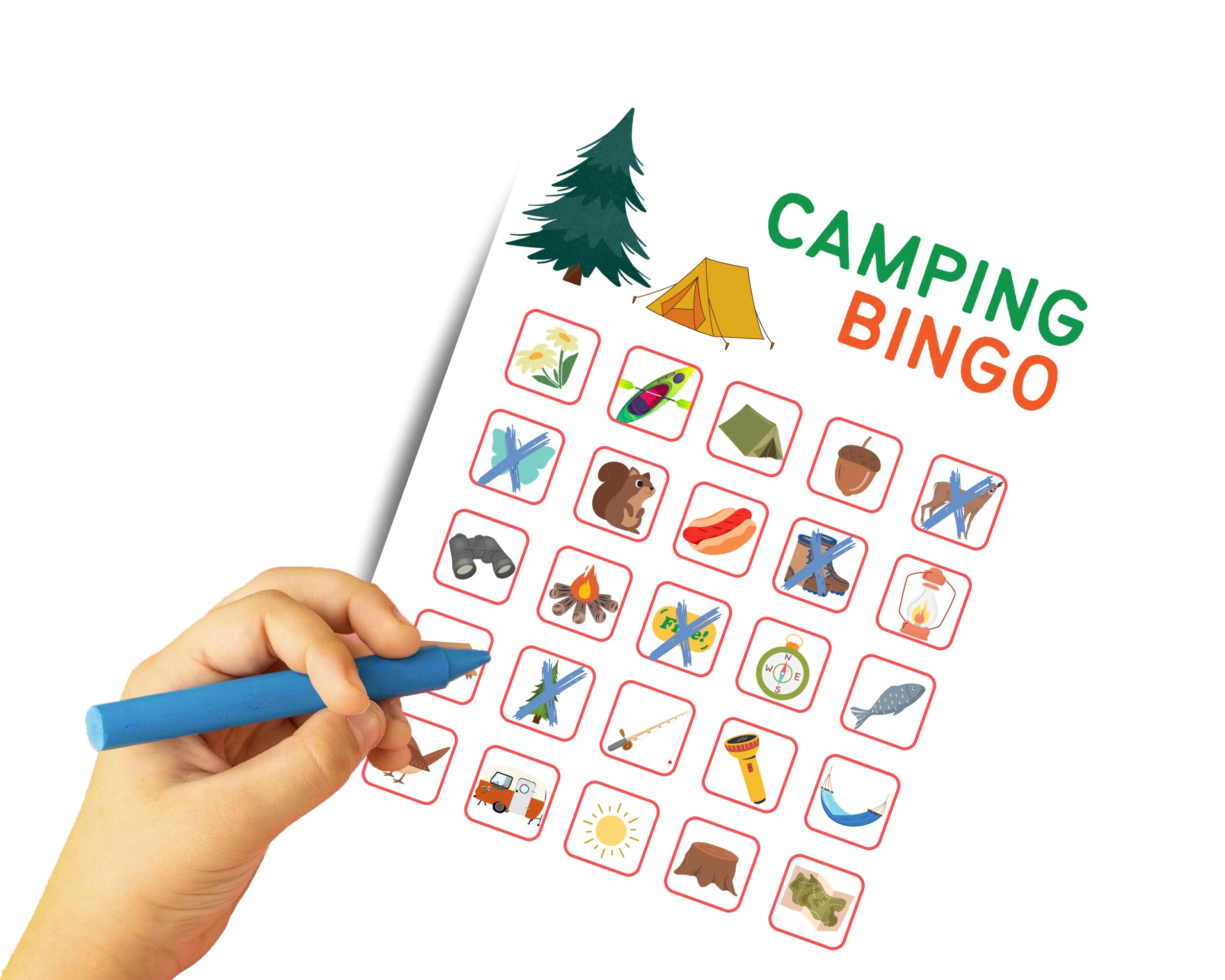 Camping Bingo, Printable Camping Trip Bingo Cards, Camping Trip Bingo ...