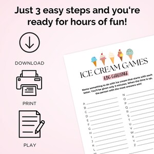 Ice Cream Games, Ice Cream Party Games, Ice Cream Game Printable, Ice ...