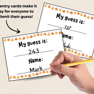 Guess How Many Candy Pumpkins in the Jar, Baby Shower Game, Kids ...