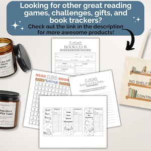 Book Club Games, Book Club Icebreakers, Book Club Activities, Printable ...
