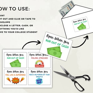 Open When Envelopes for College Students, Open When Cards for College ...