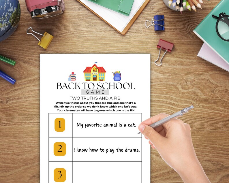 Two Truths and a Fib Game for Kids, Two Truths and a Lie, Back to ...