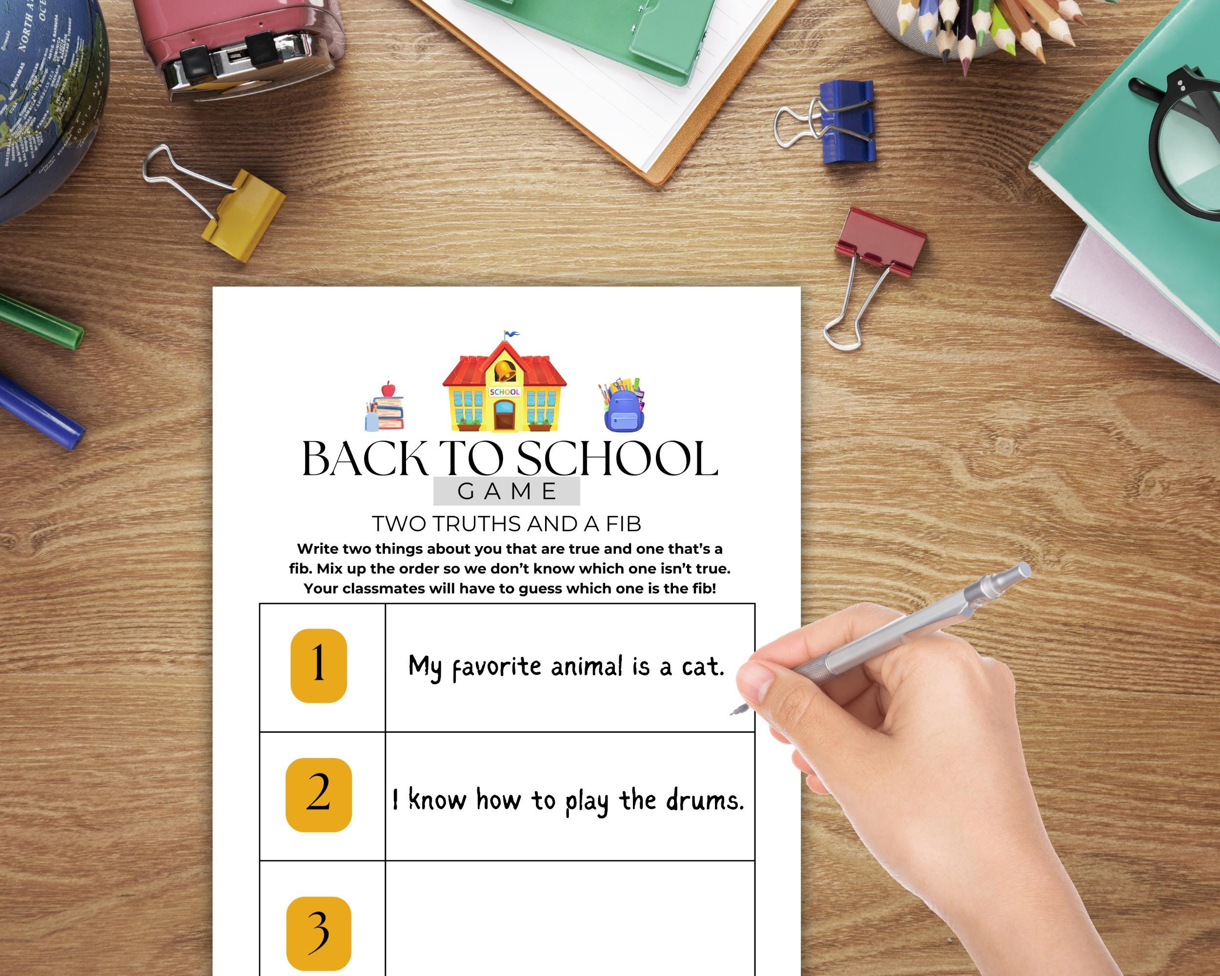 Two Truths and a Fib Game for Kids, Two Truths and a Lie, Back to ...