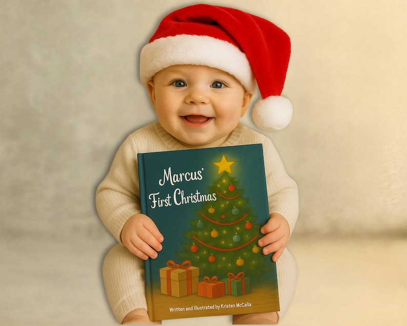 Personalized Baby's First Christmas Book, First Christmas, Baby Gift ...