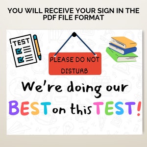 Do Not Disturb Testing Sign, Testing Do Not Disturb Door Sign ...