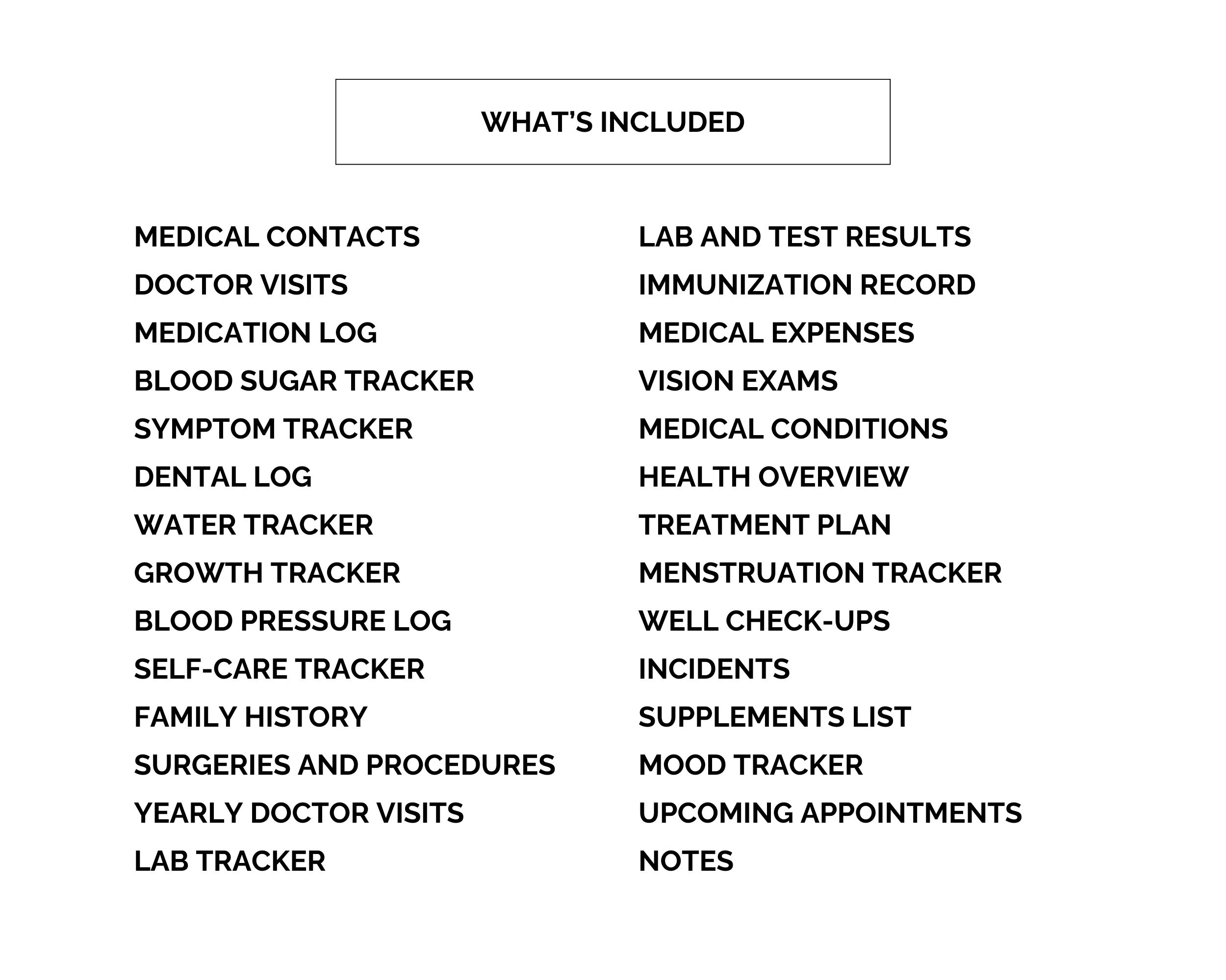 Medical Planner Printable, Medical Binder Printable, Healthcare Planner ...