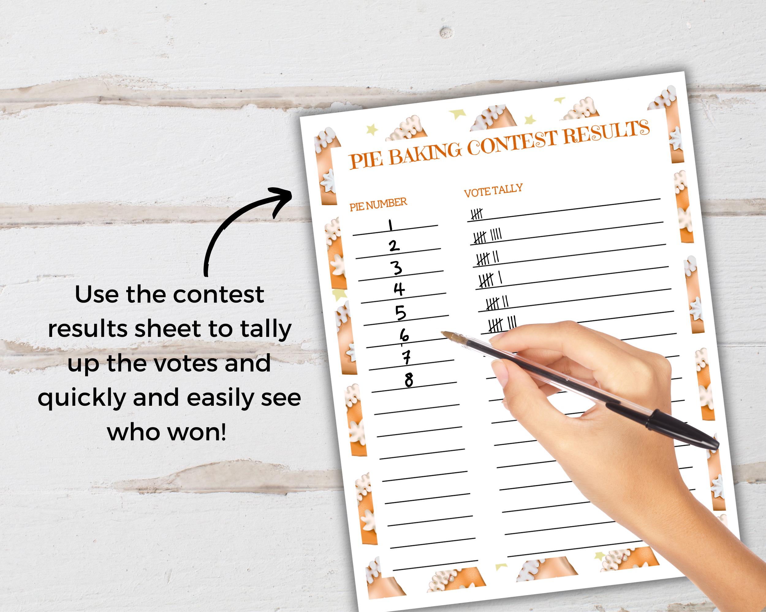 Pie Baking Contest Kit, Pie Baking Contest Bundle, Pie Bake Off, Pie ...