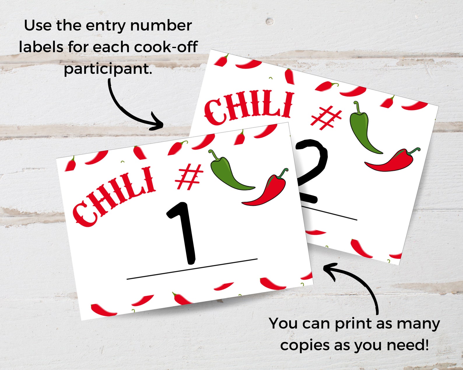 Chili Cook-off Contest Kit, Chili Cook off Award Certificates, Chili ...