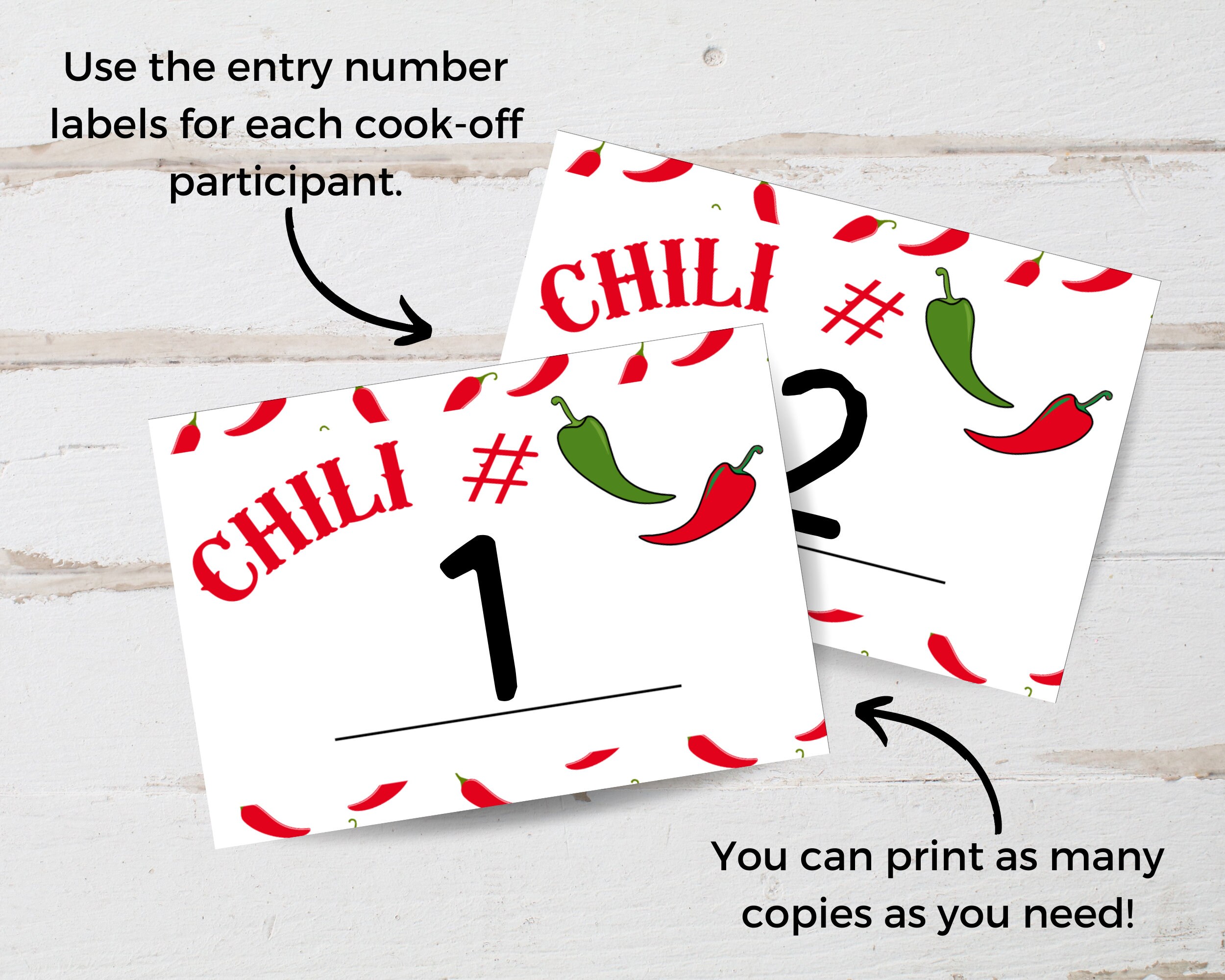 Chili Cook-off Contest Kit, Chili Cook off Award Certificates, Chili ...