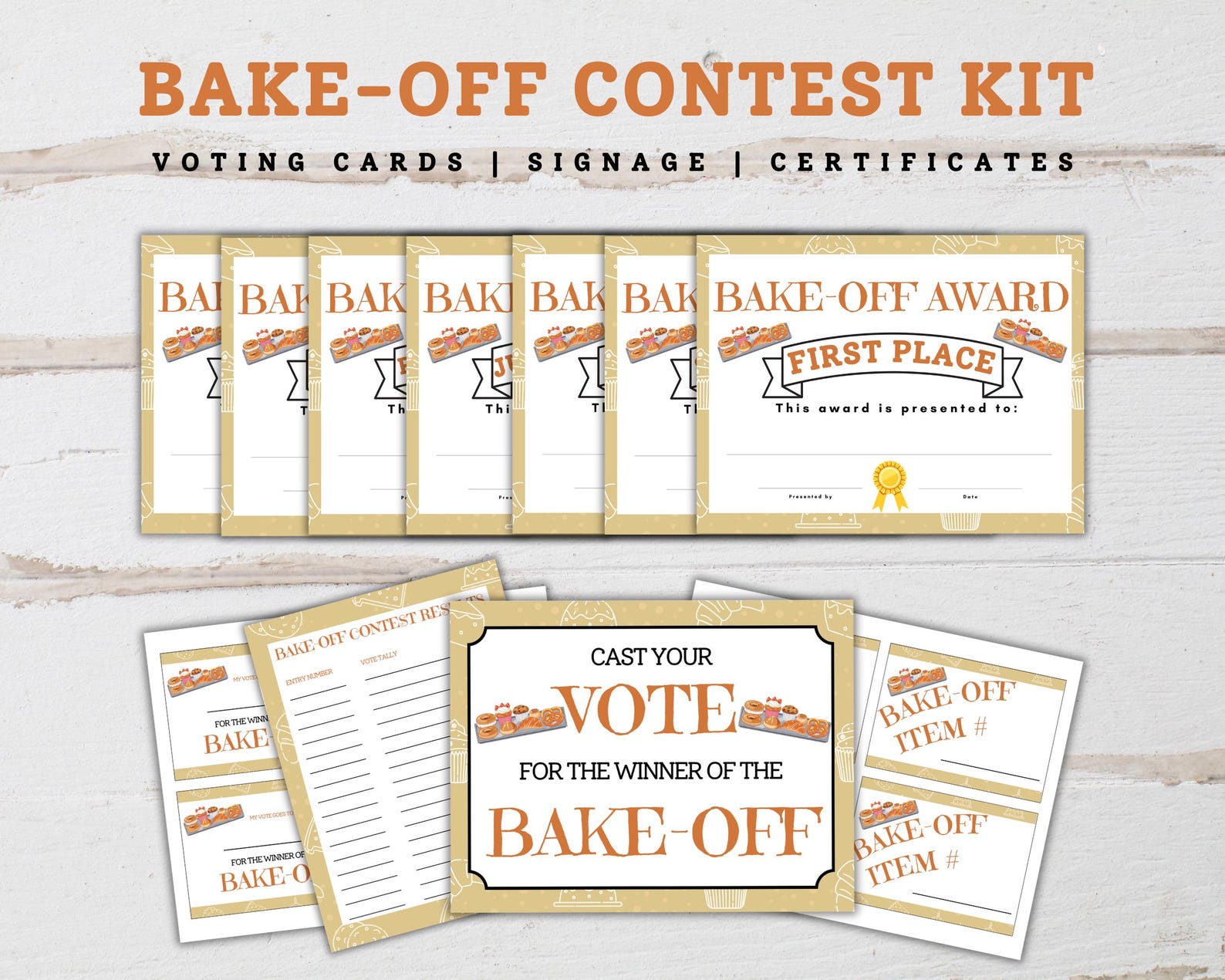 Bake-off Contest Kit, Baking Contest, Baking Competition, Bake off ...