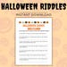 Halloween Riddles, Halloween Riddle Me This, Halloween Game, Halloween ...