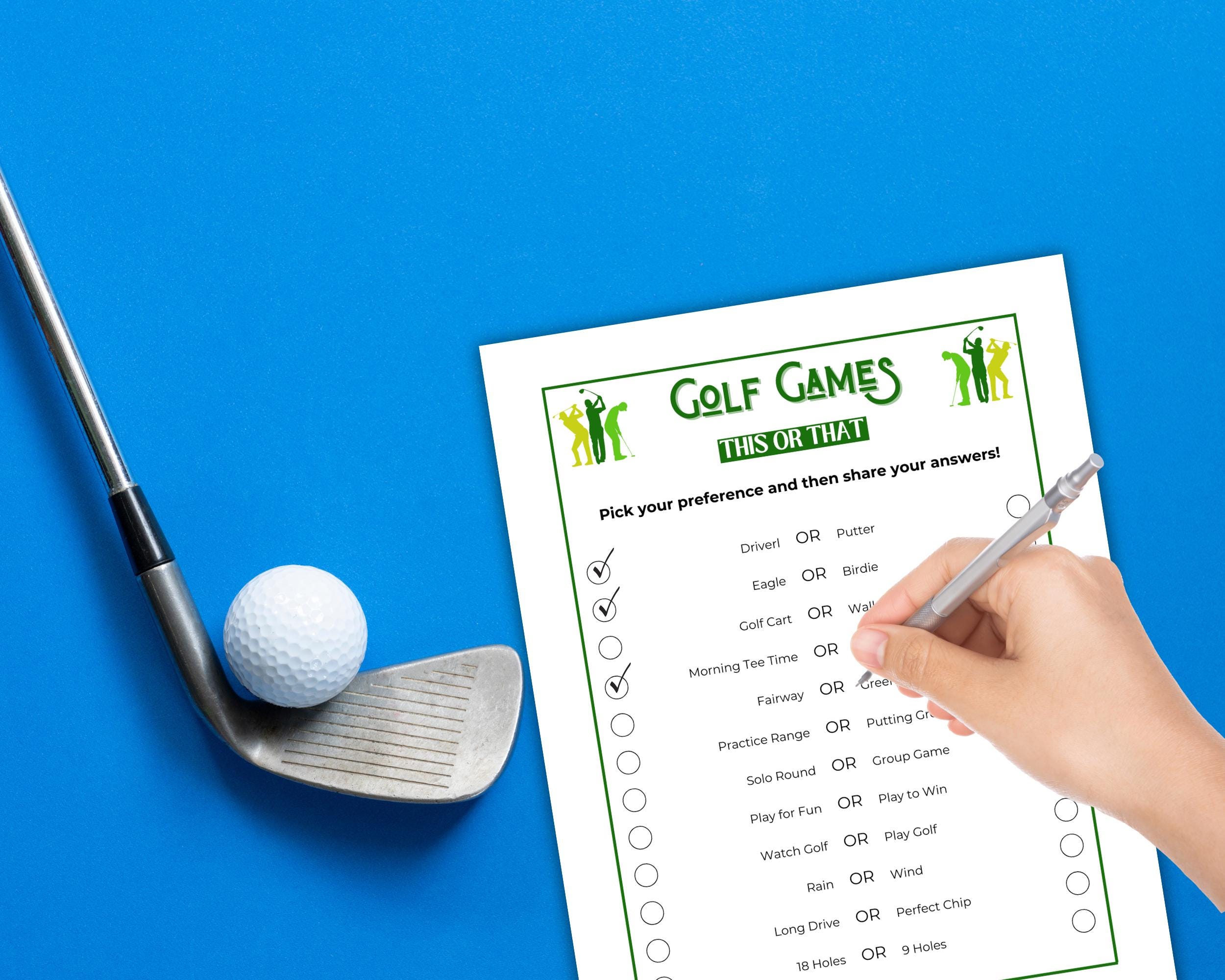 Golf Games, Golf Party Games, Golf Birthday Games, Golf Games Printable ...
