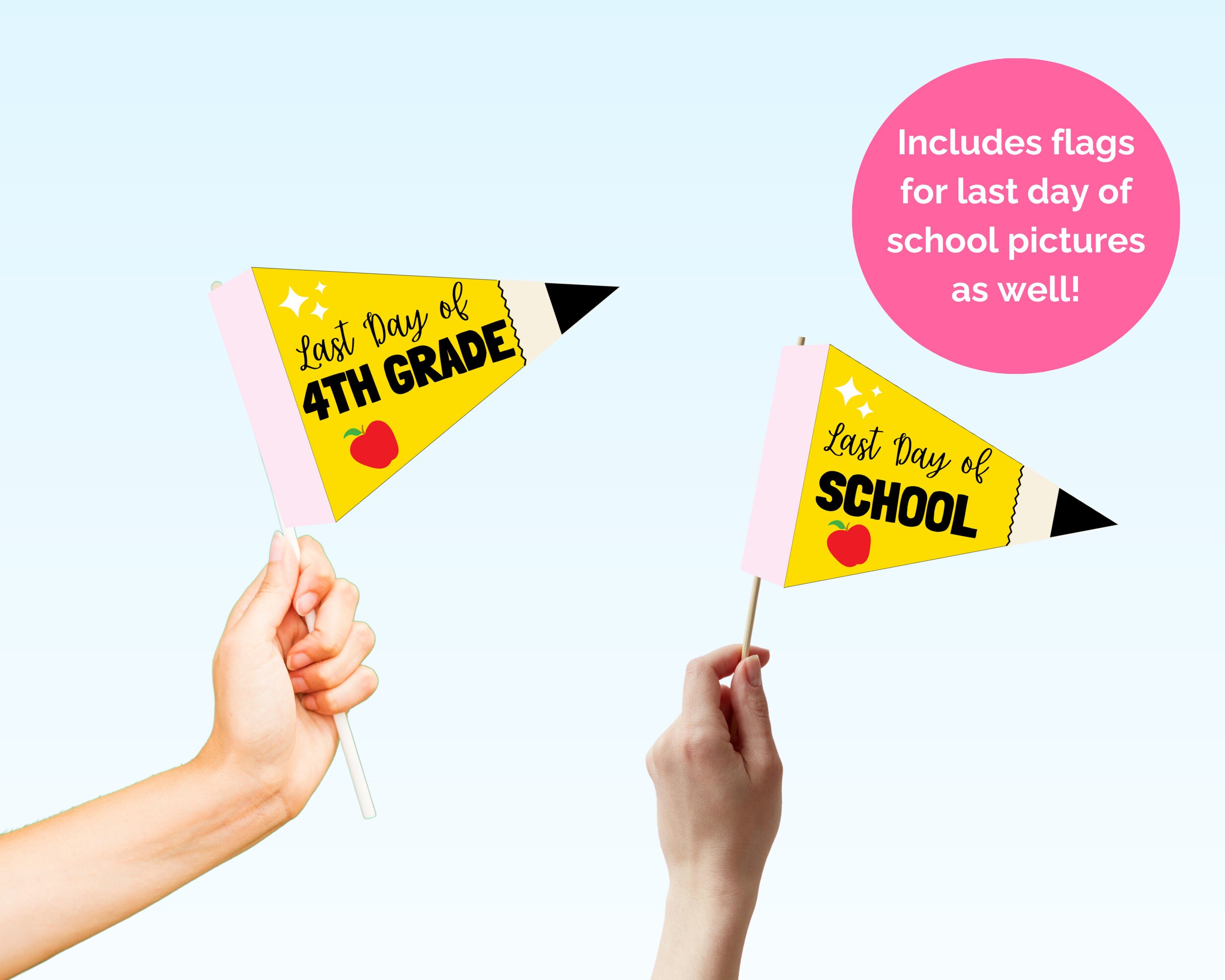 First Day of School Pennant Flags, Printable Back to School Flags, 1st ...