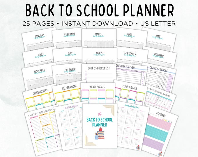 Kids Back to School Checklist Printable, Back to School Planner ...