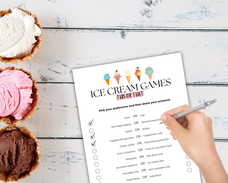 Ice Cream Games, Ice Cream Party Games, Ice Cream Game Printable, Ice ...