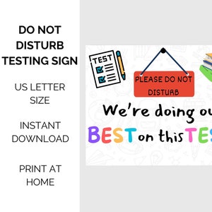 Do Not Disturb Testing Sign, Testing Do Not Disturb Door Sign ...