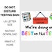 Do Not Disturb Testing Sign, Testing Do Not Disturb Door Sign ...
