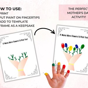 Mother's Day Fingerprint Craft, Mothers Day Craft, Fingerprint Keepsake ...