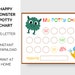 Happy Monster Potty Training Chart, Potty Training Chart Printable ...
