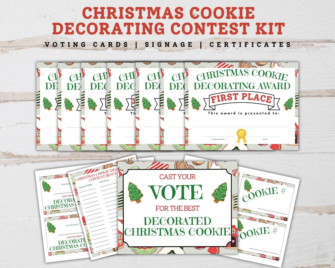 Christmas Cookie Decorating Contest Kit, Christmas Cookie Contest Kit ...