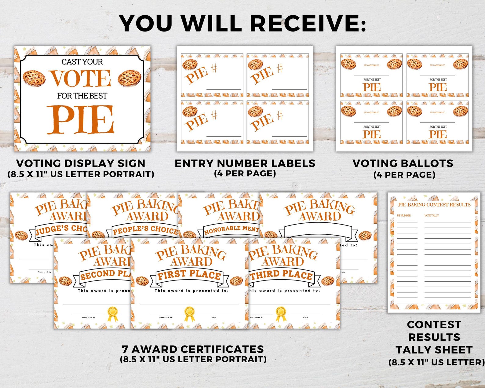 Pie Baking Contest Kit, Pie Baking Contest Bundle, Pie Bake Off, Pie ...