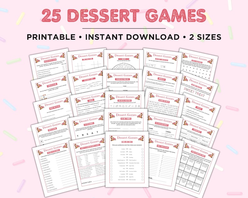 Dessert Games, Dessert Party Games, Dessert Trivia, Birthday Games ...