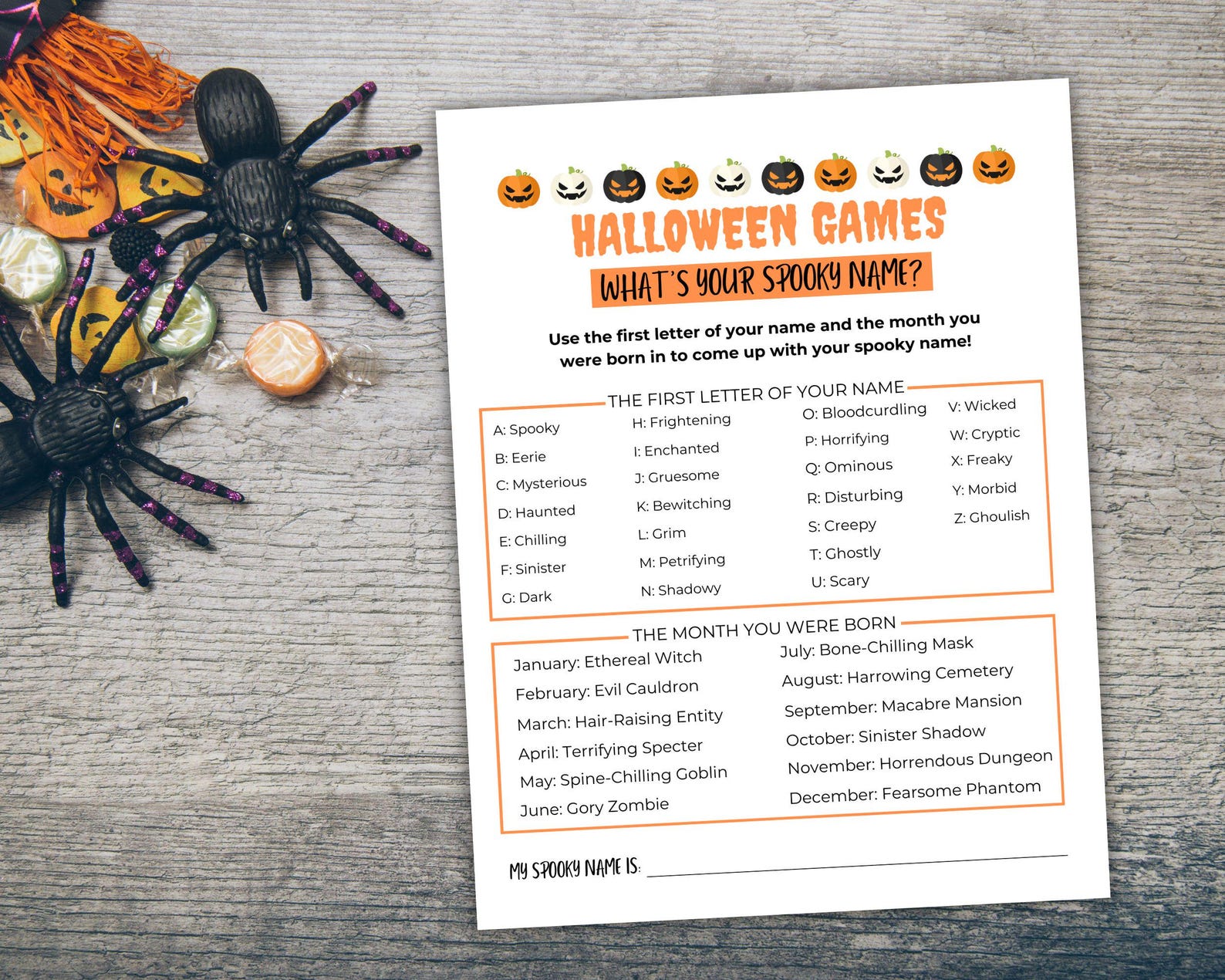 What's Your Halloween Name, What's Your Spooky Name, Halloween Name ...