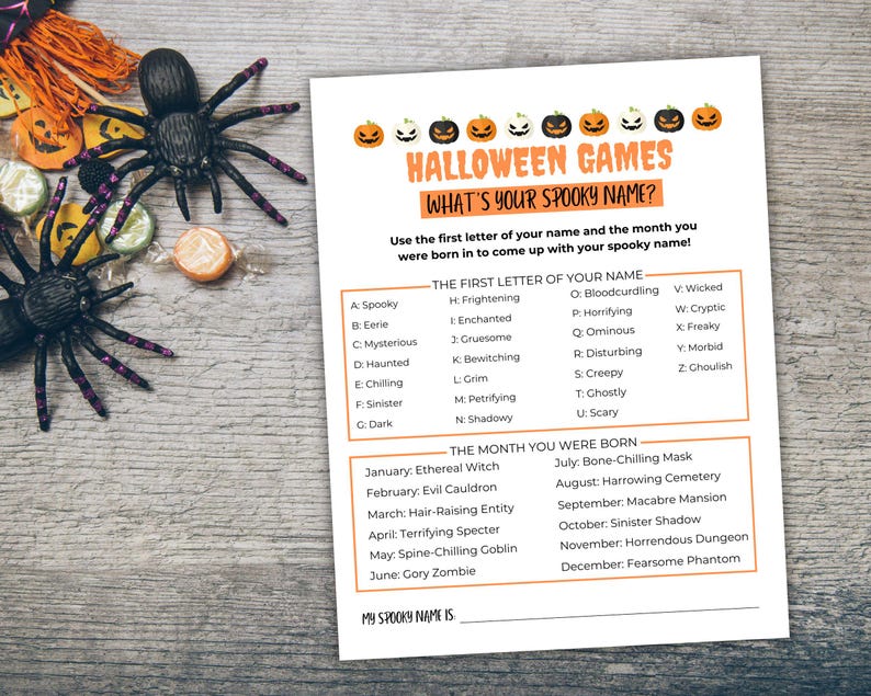 What's Your Halloween Name, What's Your Spooky Name, Halloween Name ...