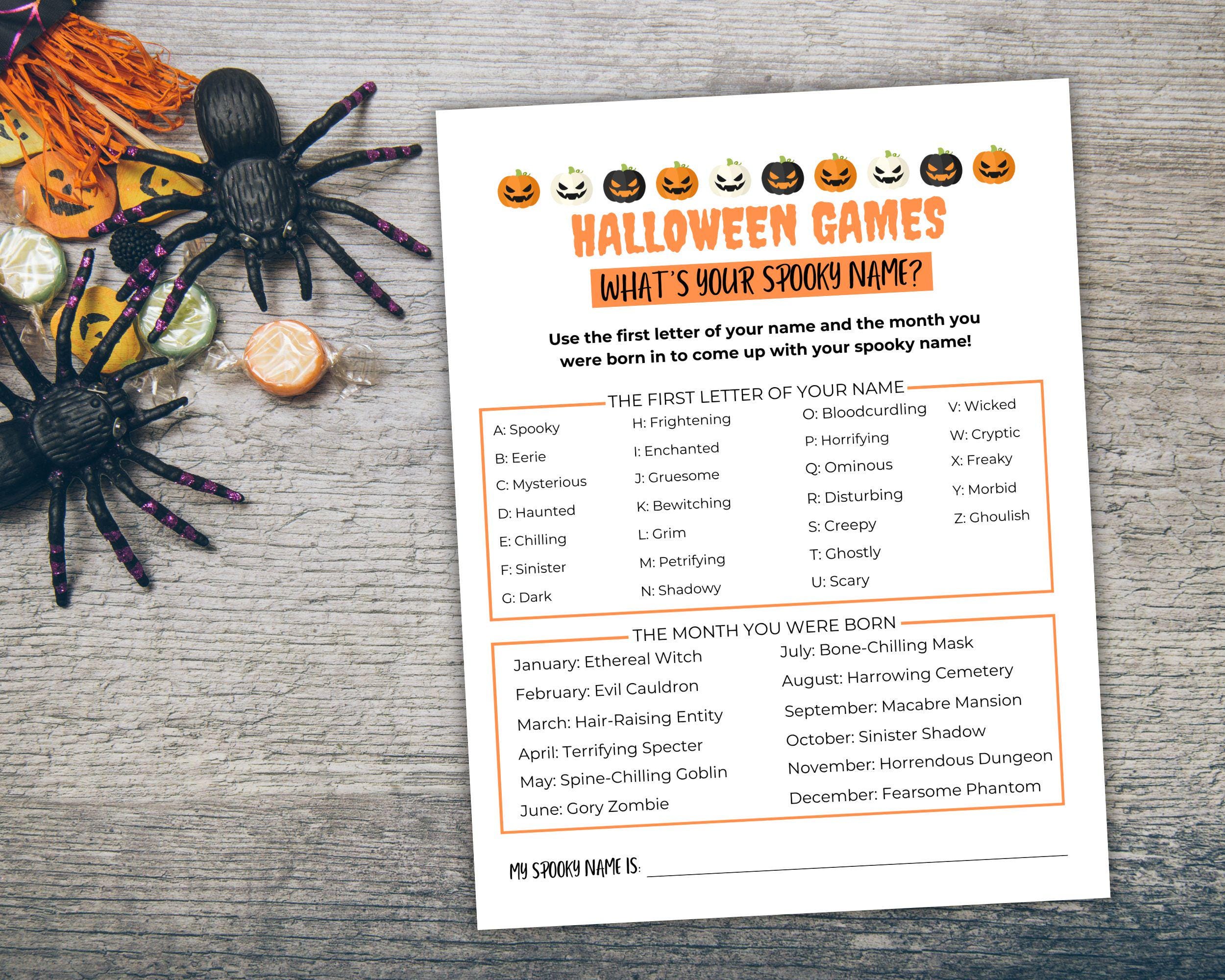 What's Your Halloween Name, What's Your Spooky Name, Halloween Name ...