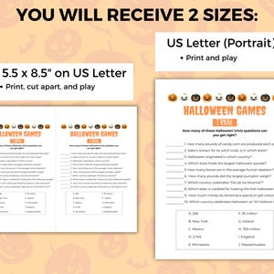 Halloween Trivia Game, Printable Halloween Trivia Activity, Spooky ...