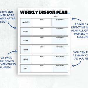 Homeschool Planner Printable, Homeschool Planner 2024-2025, Homeschool ...