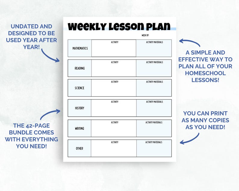 Homeschool Planner Printable, Homeschool Planner 2024-2025, Homeschool ...