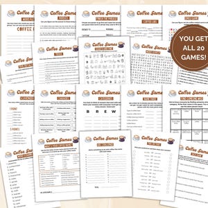 Coffee Games, Coffee Shop Games, Coffee Lover Games, Coffee Activities ...