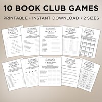 Printable Party Games for Bookworms, Bookish Word Search and Mad Libs ...