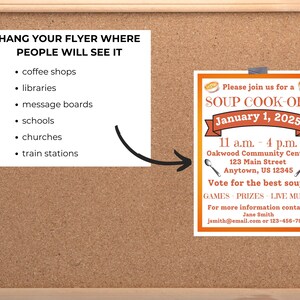 Editable Soup Cook-off Flyer, Soup Contest Flyer, Soup Cook Off, Soup ...