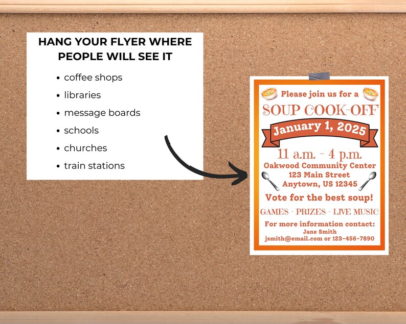 Editable Soup Cook-off Flyer, Soup Contest Flyer, Soup Cook Off, Soup ...