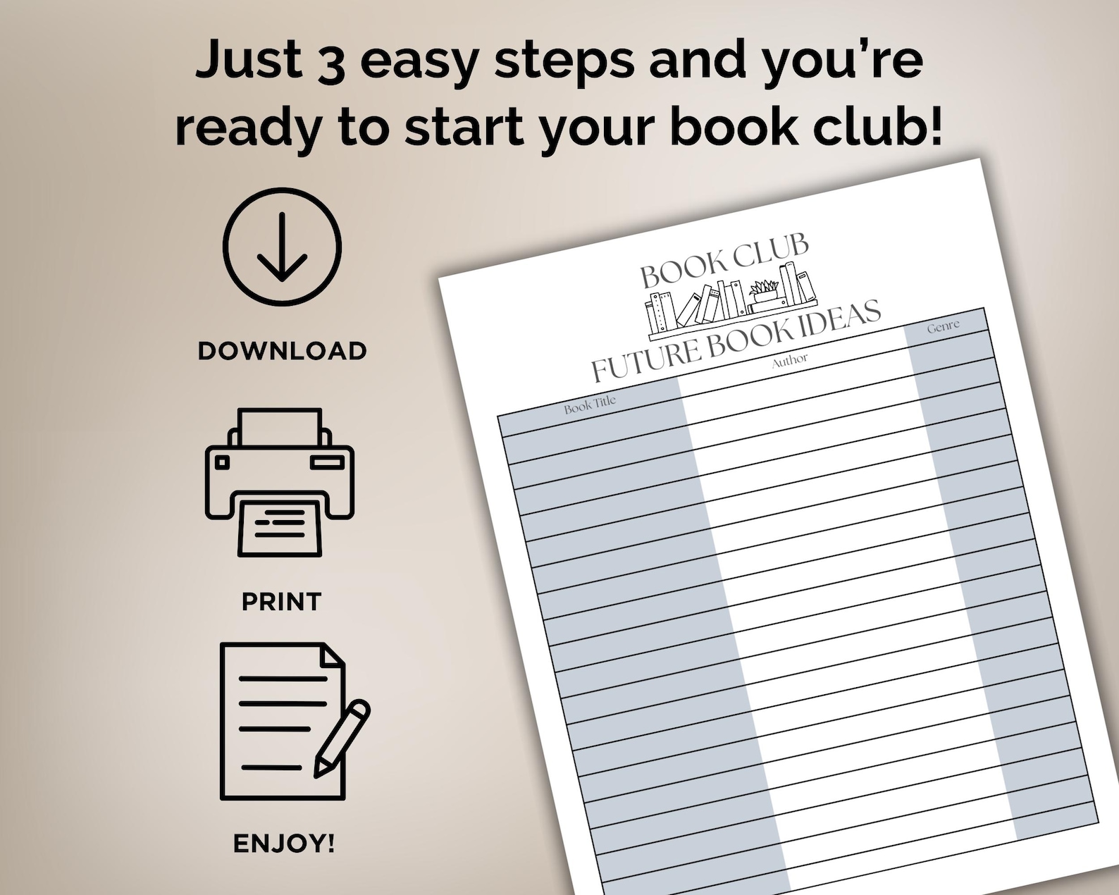 Book Club Starter Kit, Book Club Planner, Book Club Organizer Kit, Book ...