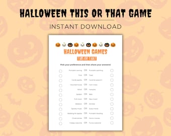 Halloween This or That Game | Halloween Fun Party Game | Halloween ...