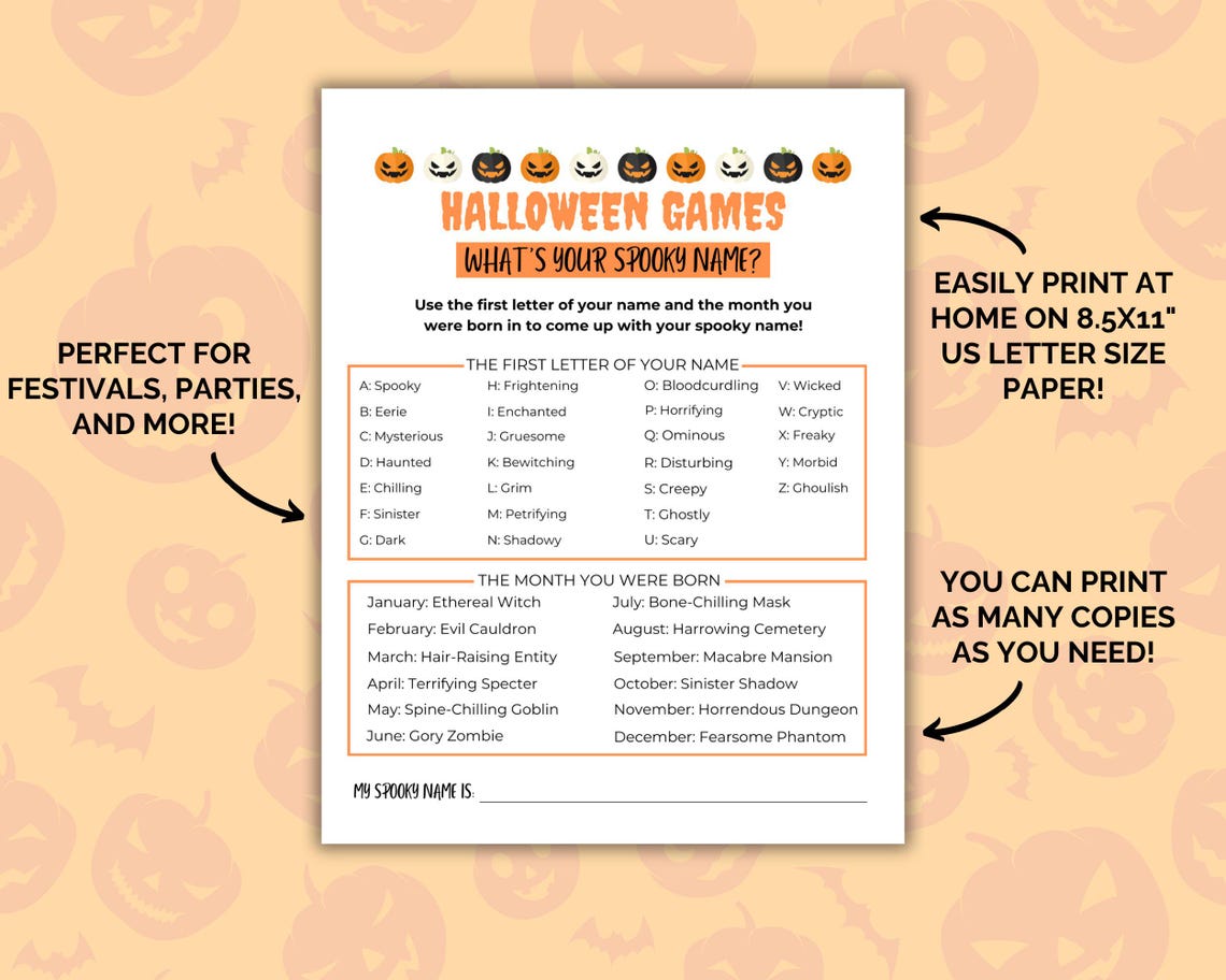 What's Your Halloween Name, What's Your Spooky Name, Halloween Name ...