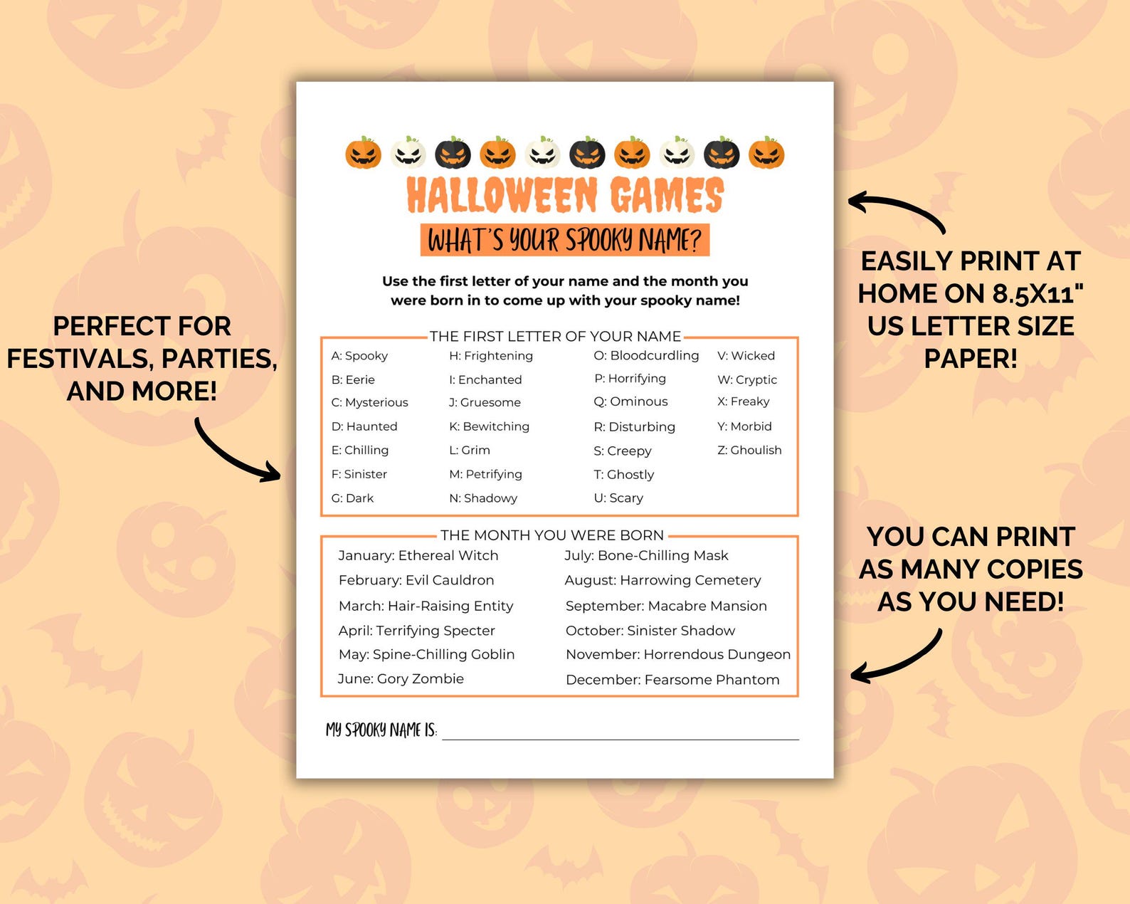 What's Your Halloween Name, What's Your Spooky Name, Halloween Name ...