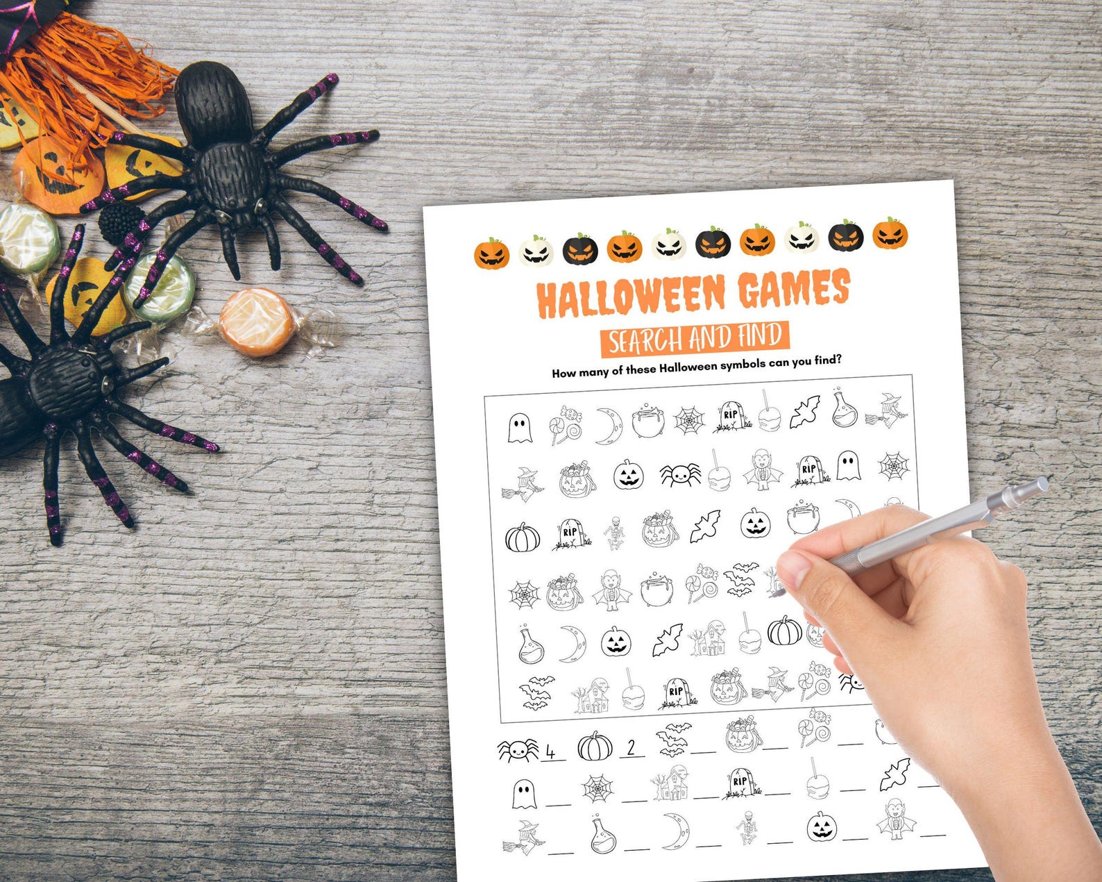 Halloween Search and Find Game, Halloween Hidden Picture Game, Kids ...