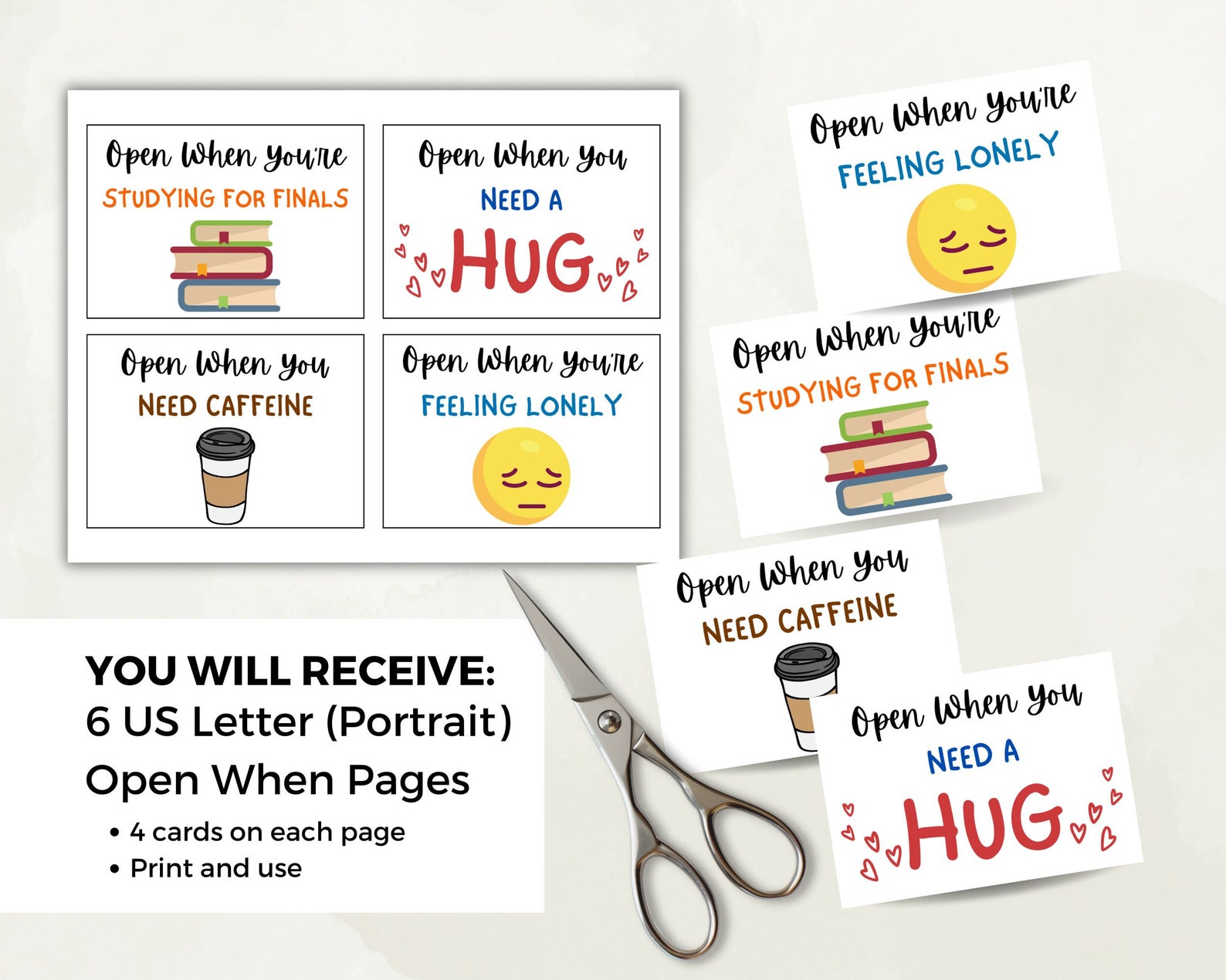 Open When Envelopes for College Students, Open When Cards for College ...