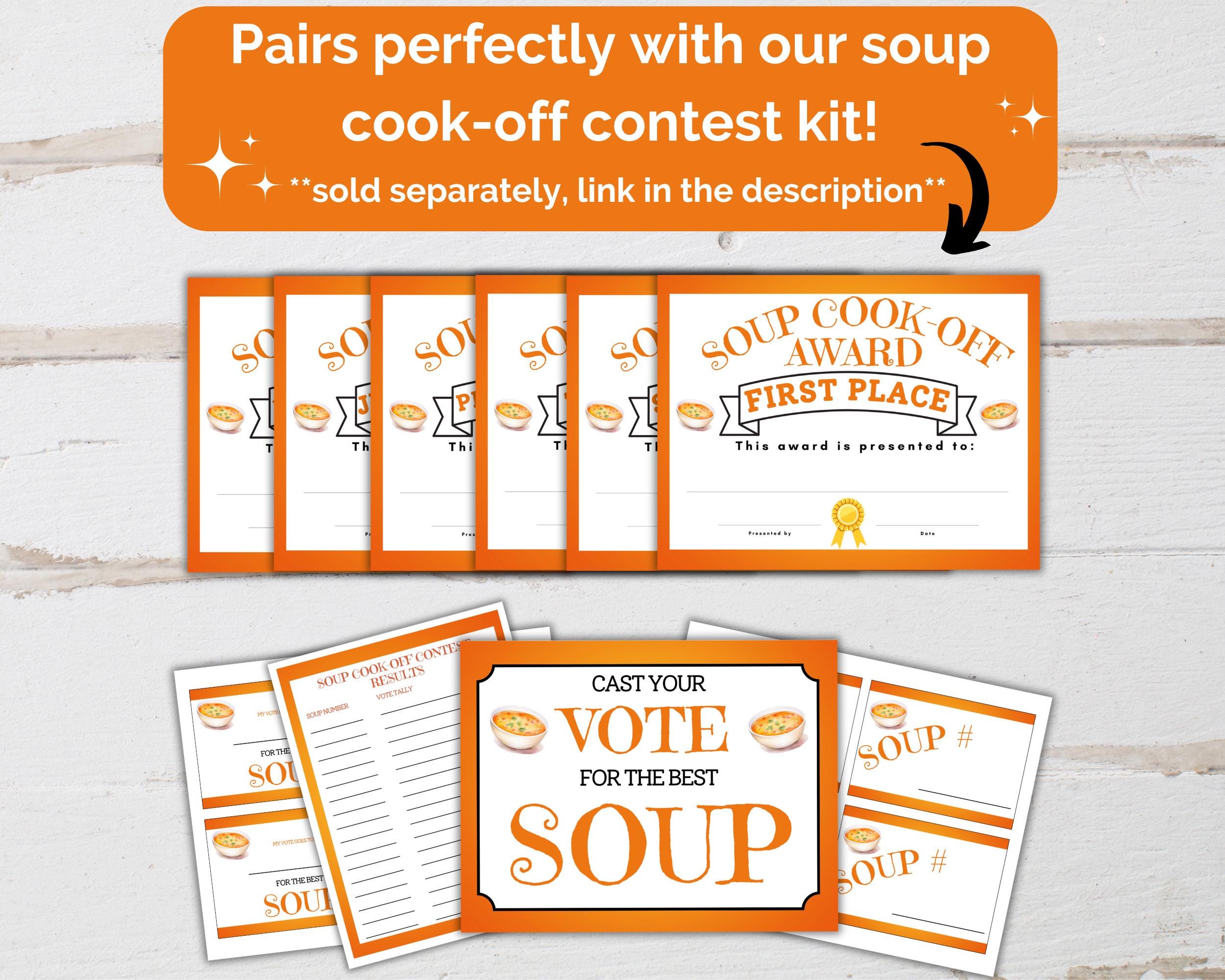 Editable Soup Cook-off Flyer, Soup Contest Flyer, Soup Cook Off, Soup ...