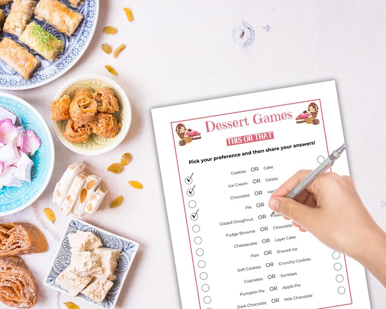 Dessert Games, Dessert Party Games, Dessert Trivia, Birthday Games ...