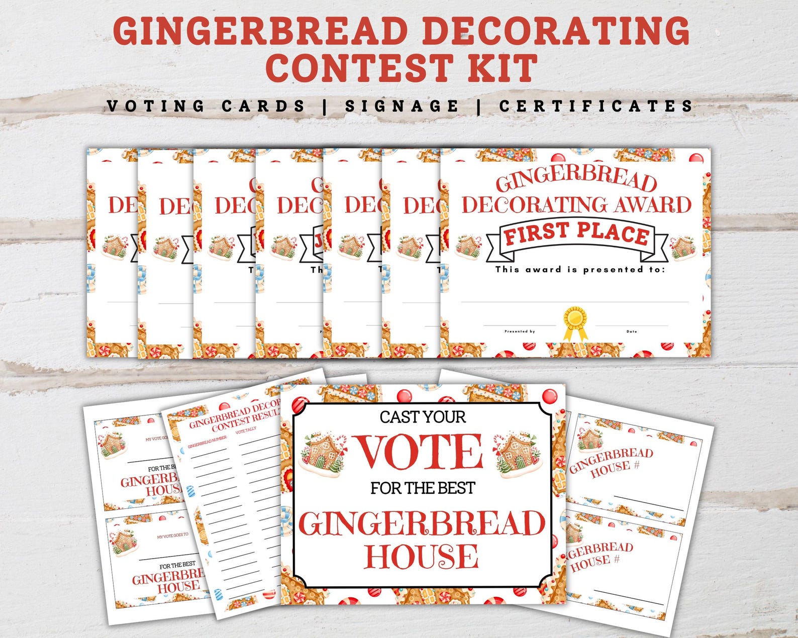 Gingerbread House Contest Kit, Gingerbread House Decorating Contest ...
