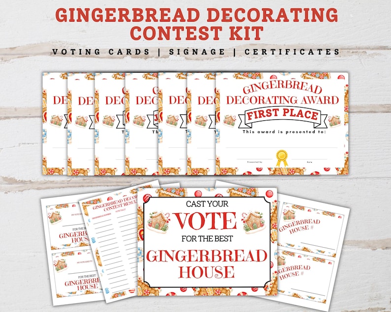 Gingerbread House Contest Kit, Gingerbread House Decorating Contest ...